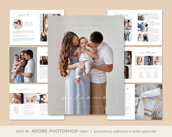 Minimalist Style Guide Template for Photographers PHOTOSHOP - Etsy