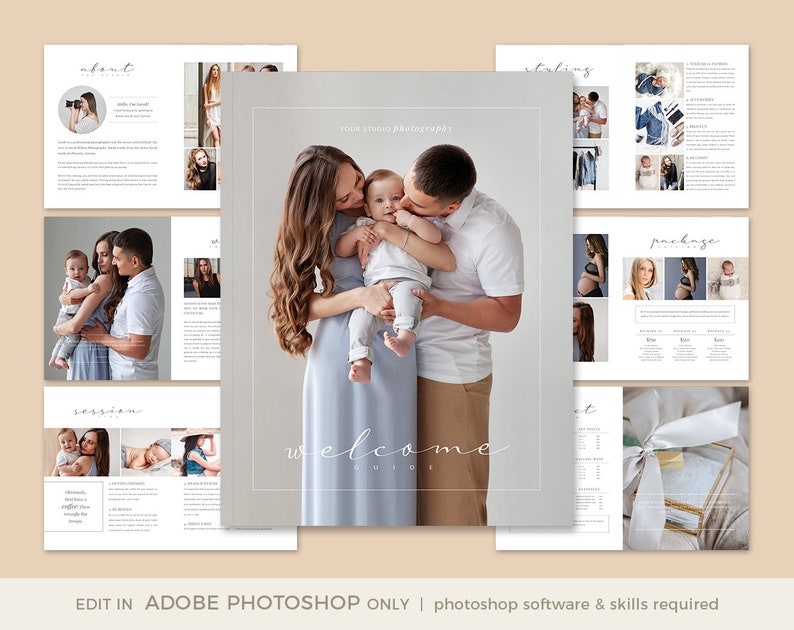 Minimalist Style Guide Template for Photographers PHOTOSHOP - Etsy