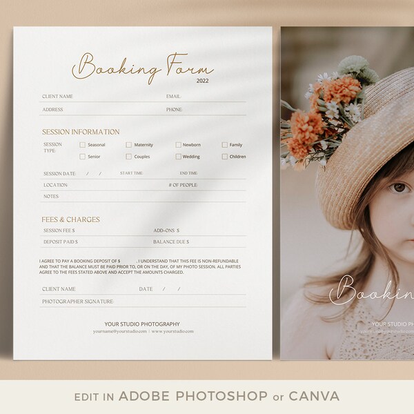 Excel Booking Template - Etsy