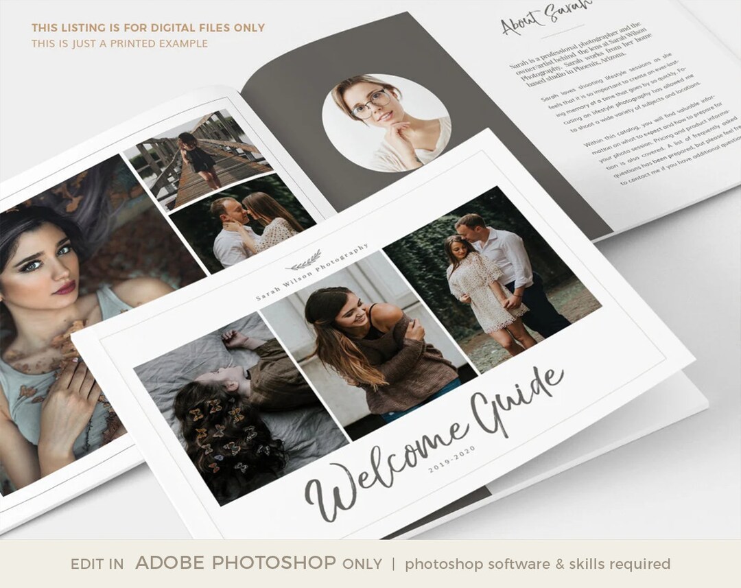 Welcome Magazine Template, Welcome Guide Template, Photography Magazine ...