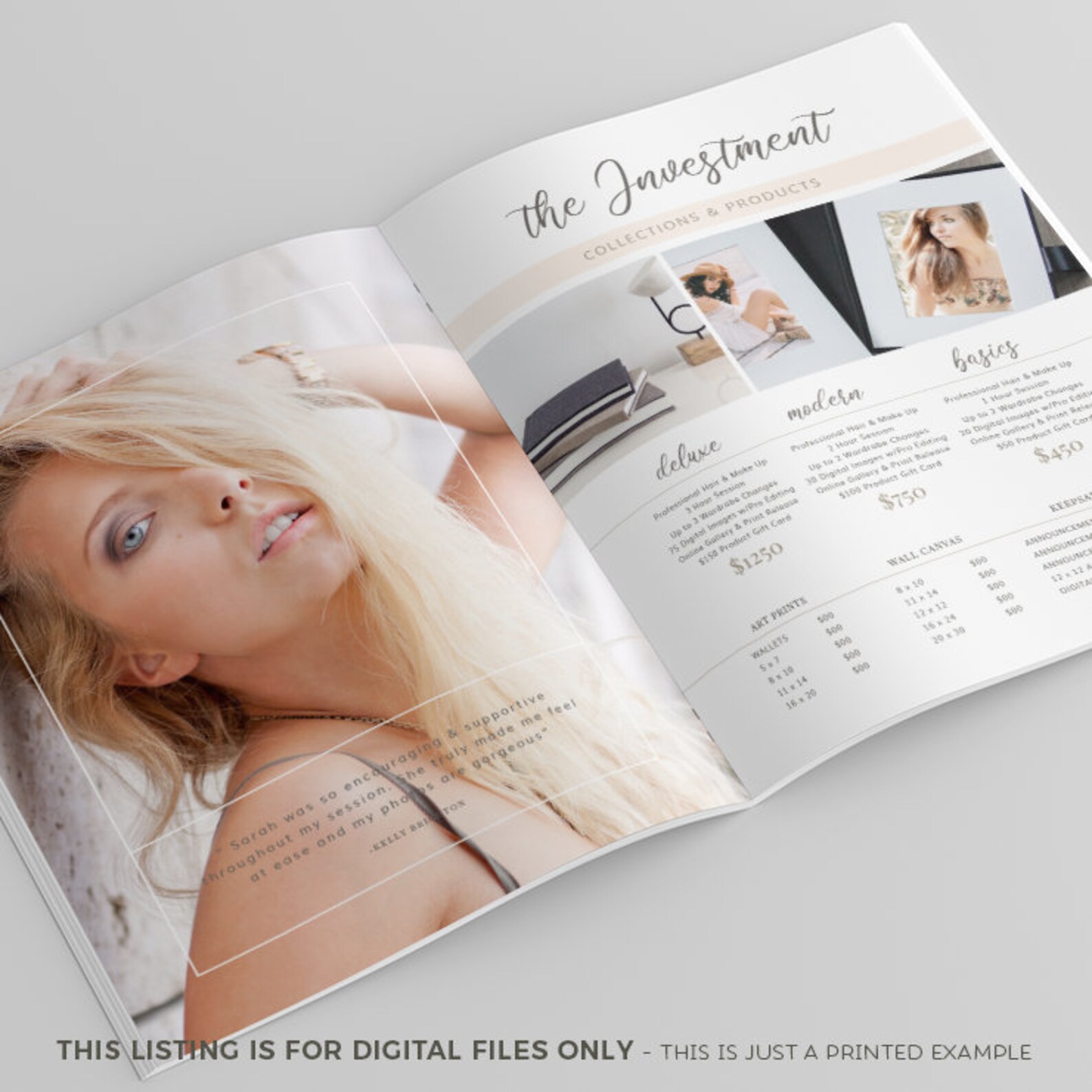 Senior Magazine Template Senior Photography Magazine | Etsy