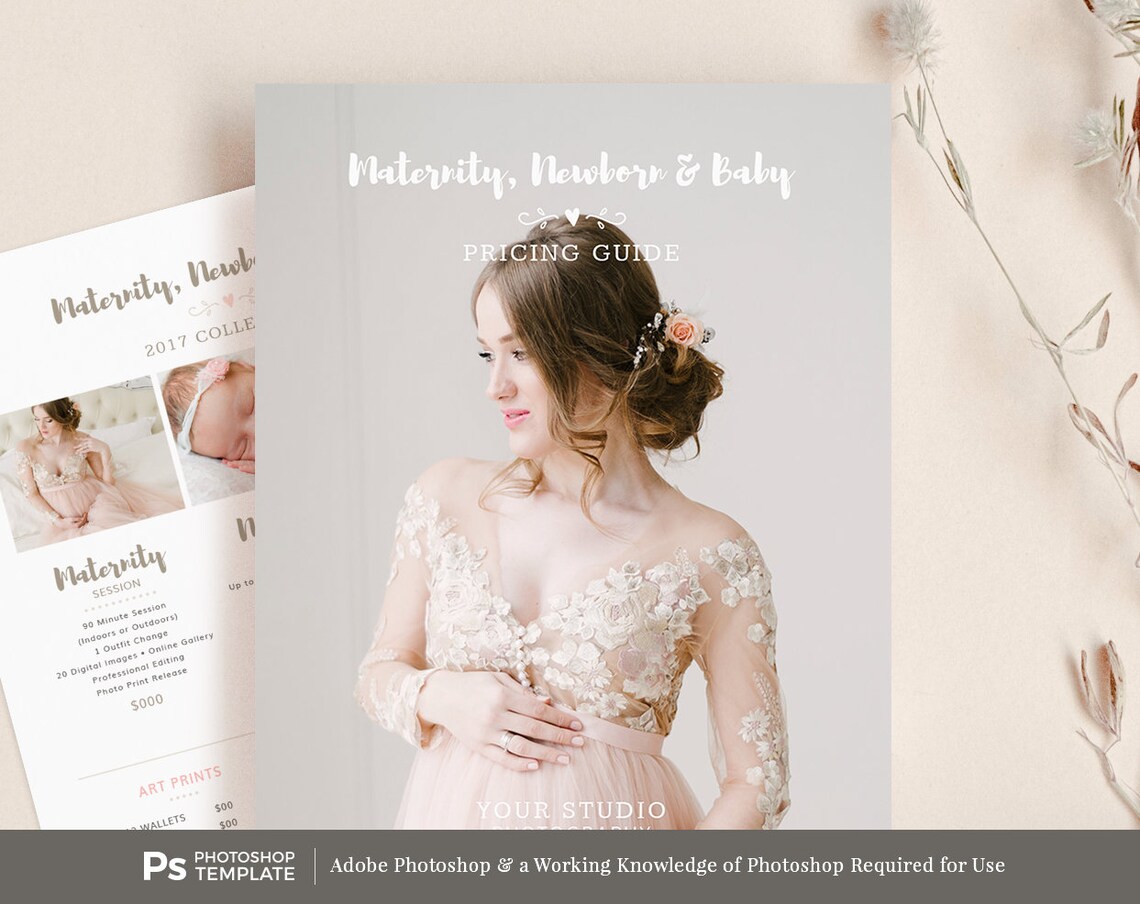 Photography Price List Template Maternity Newborn & Baby - Etsy