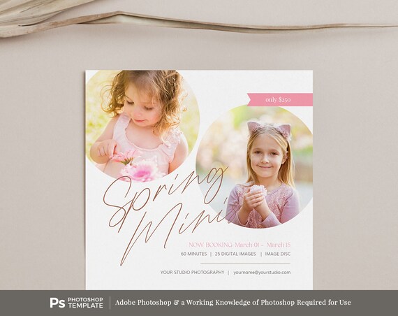 Minimalist Spring Mini Session Template Spring Marketing | Etsy