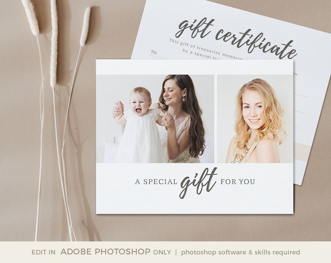 Photography Gift Card Template, Photography Gift Certificate Template ...