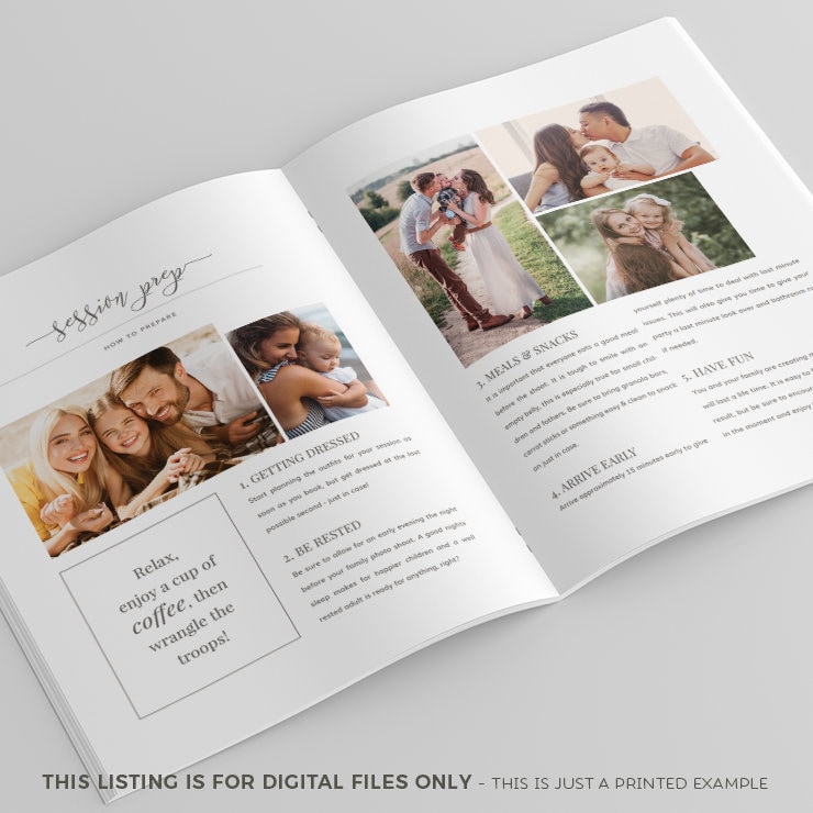 Style Guide Template Photography What to Wear Client Style | Etsy