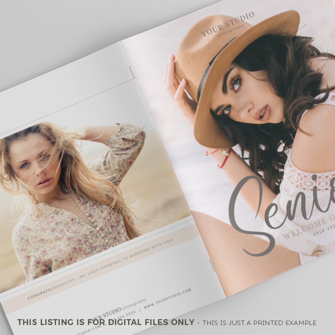 Senior Magazine Template Senior Photography Magazine | Etsy