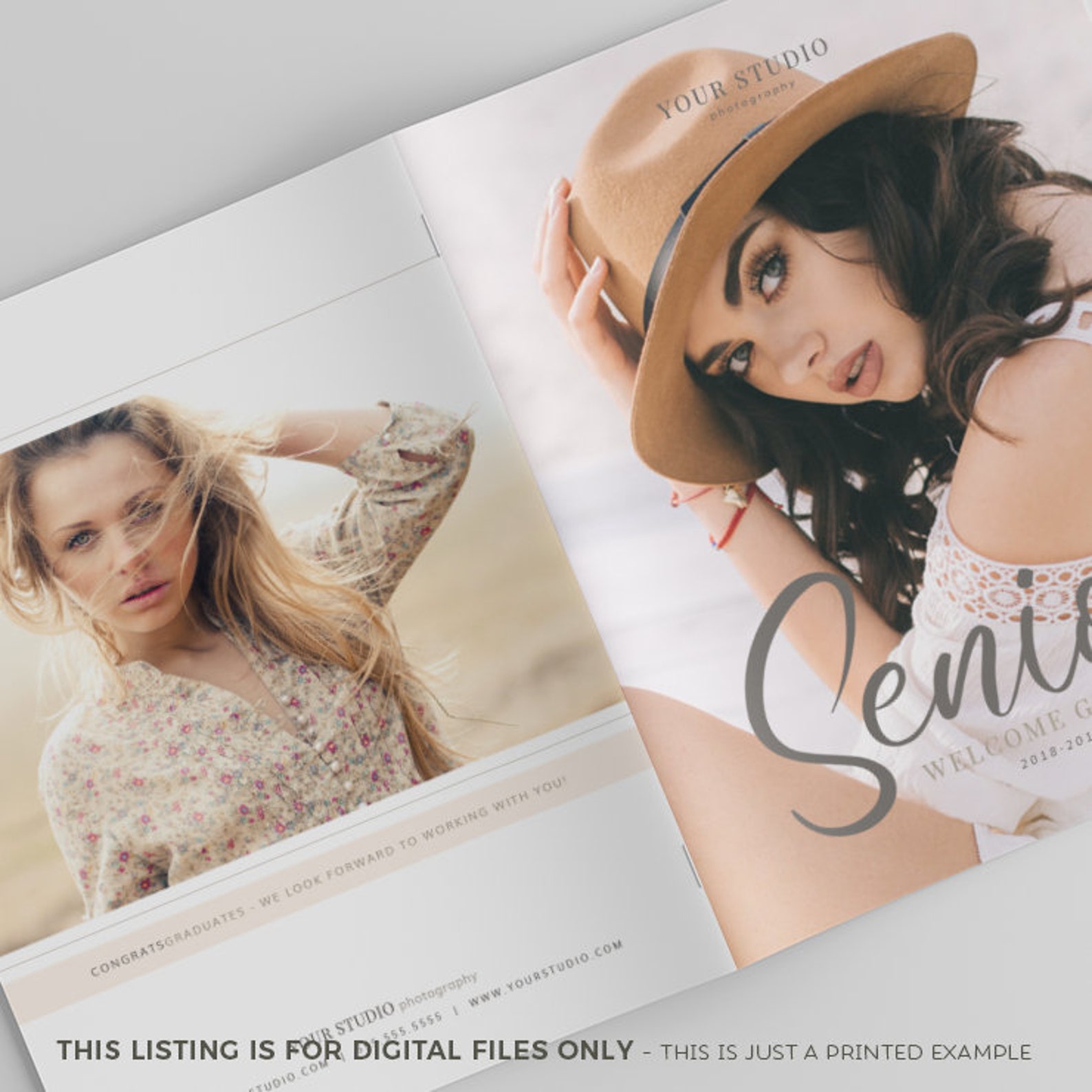 Senior Magazine Template Senior Photography Magazine | Etsy
