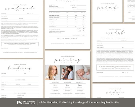Photography Form Bundle Photography Form Set Photography | Etsy