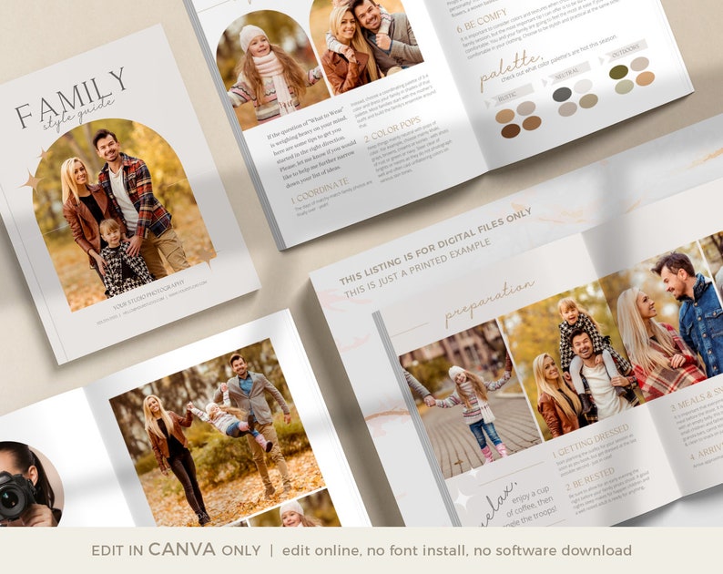 Portrait Photography Style Guide Family Photography Style - Etsy