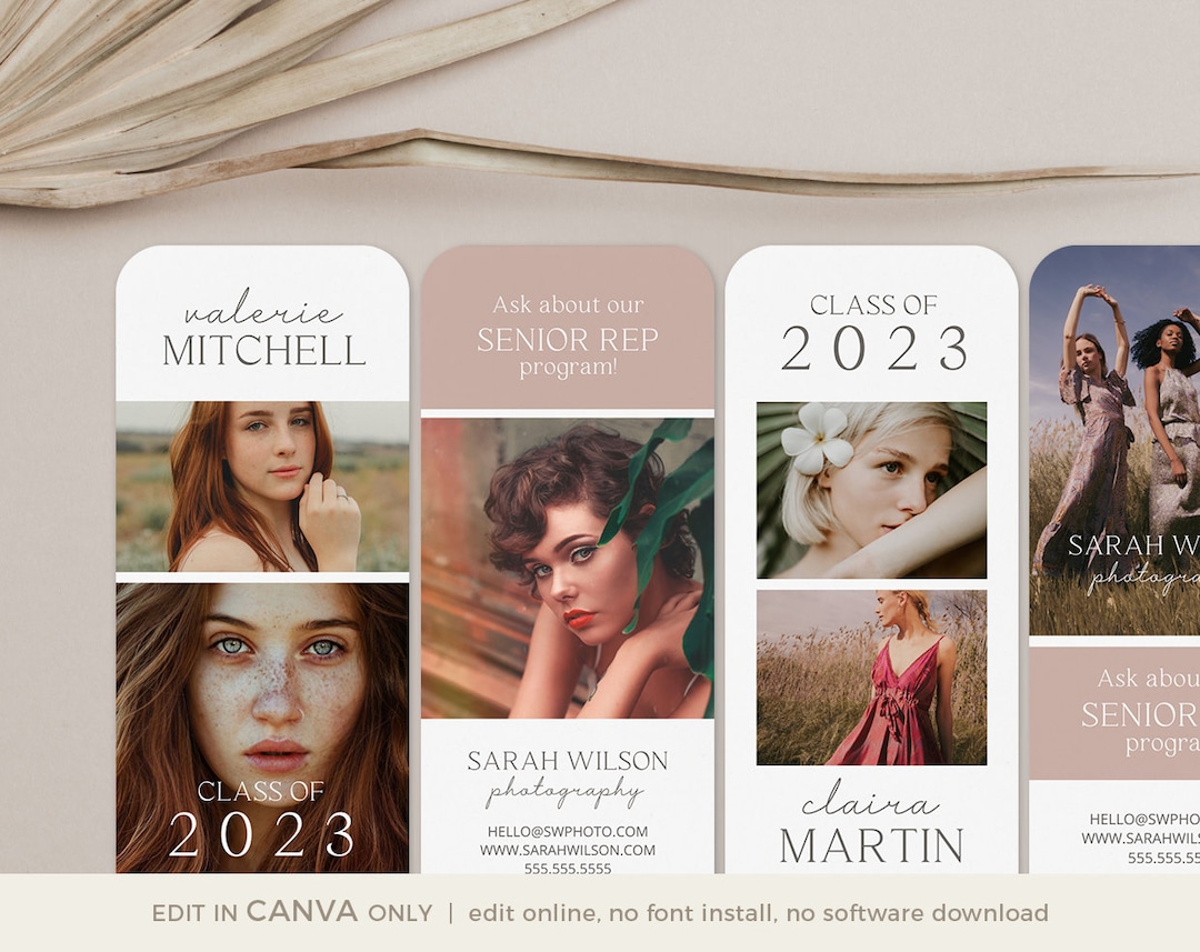 Senior Rep Cards Template for CANVA, Senior Marketing Rep Card, Senior ...