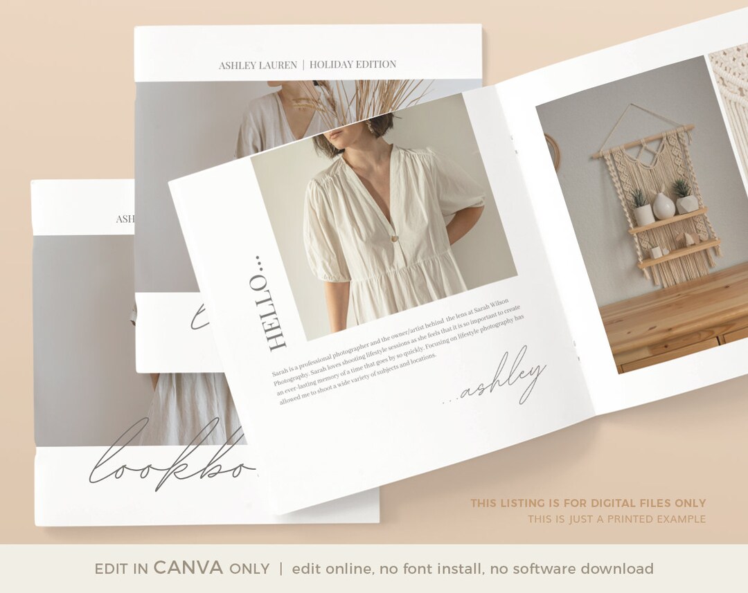 Canva Lookbook Template Interior Design Portfolio Canva Look - Etsy.de