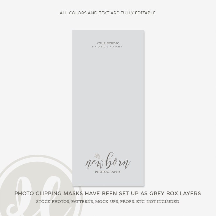 Newborn Photography Marketing Card Template 4x8 Rack Card | Etsy