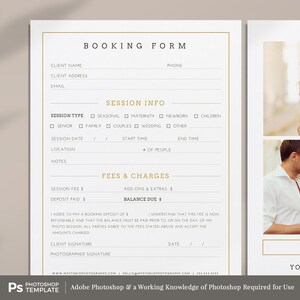 Client Booking Form Photography Booking Form Template, Instant Download ...