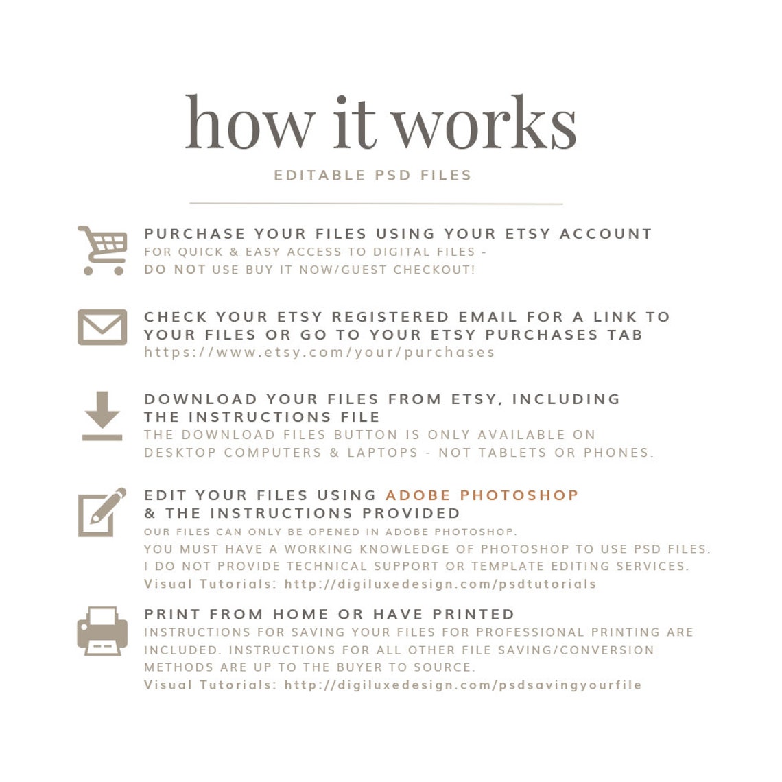 Minimalist Style Guide Template for Photographers PHOTOSHOP - Etsy