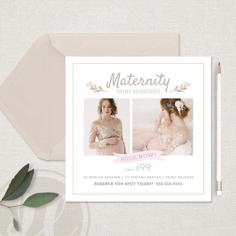 Maternity Mini Session Template Maternity Marketing Board | Etsy
