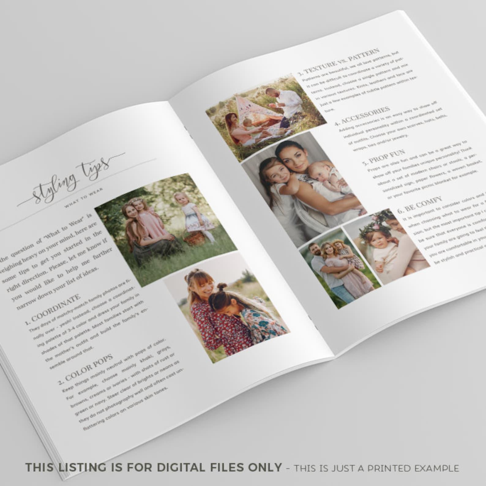 Style Guide Template Photography What to Wear Client Style | Etsy