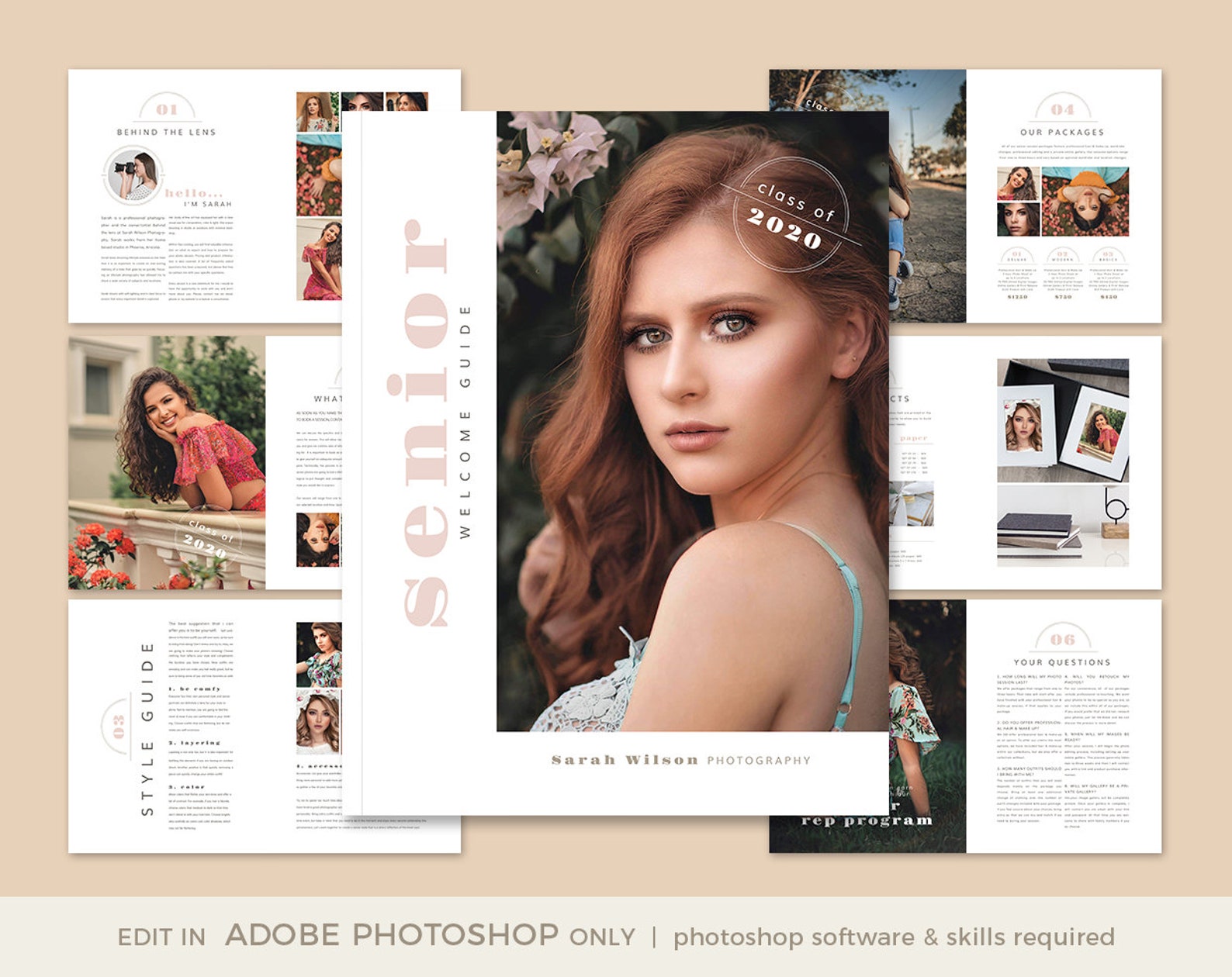 Senior Photography Magazine Template Senior Magazine - Etsy