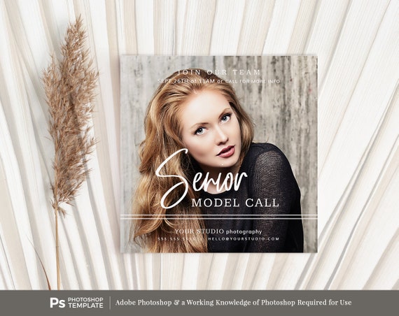 Model Call Marketing Board. Senior Model Call Template Senior | Etsy