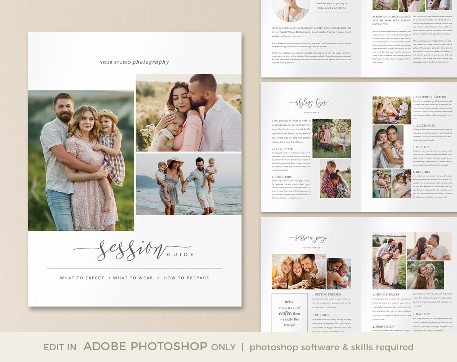 Style Guide Template Photography What to Wear Client Style - Etsy