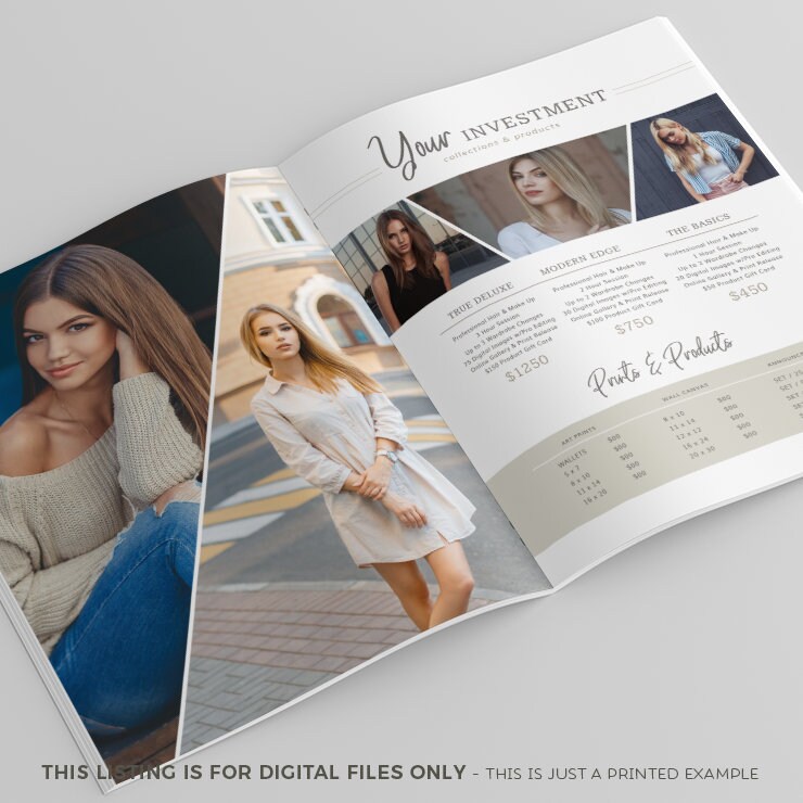 Senior Magazine Template Senior Photography Magazine | Etsy