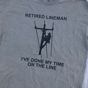 Retired Lineman Shirt Retirement Gift Graphic Tees Unisex - Etsy