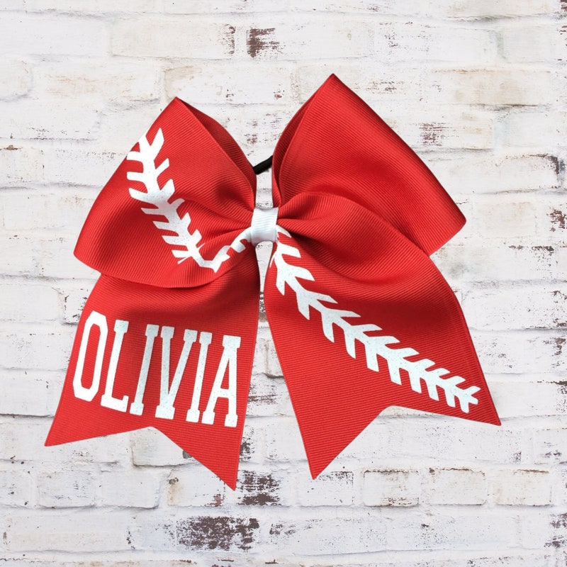 Softball Bow - Etsy