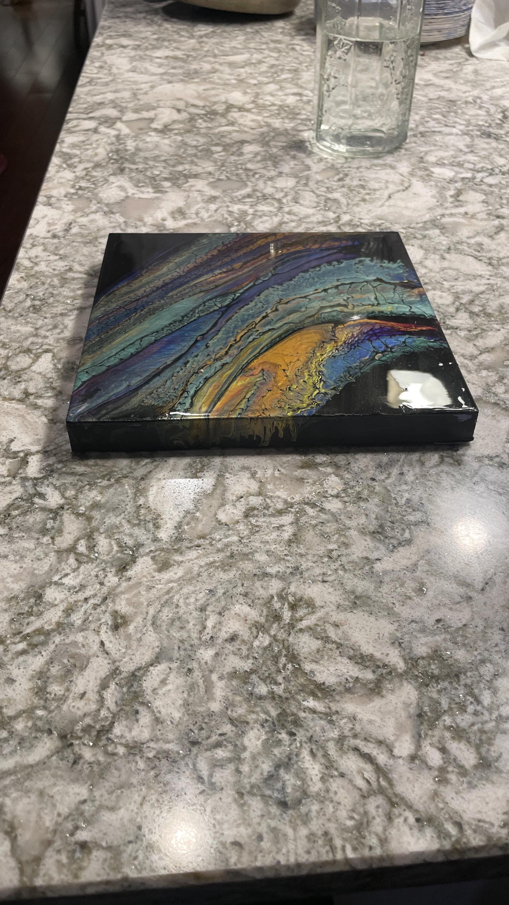 Handmade Abstract Art on Wood | Multi-purpose Centerpiece, Modern Home ...