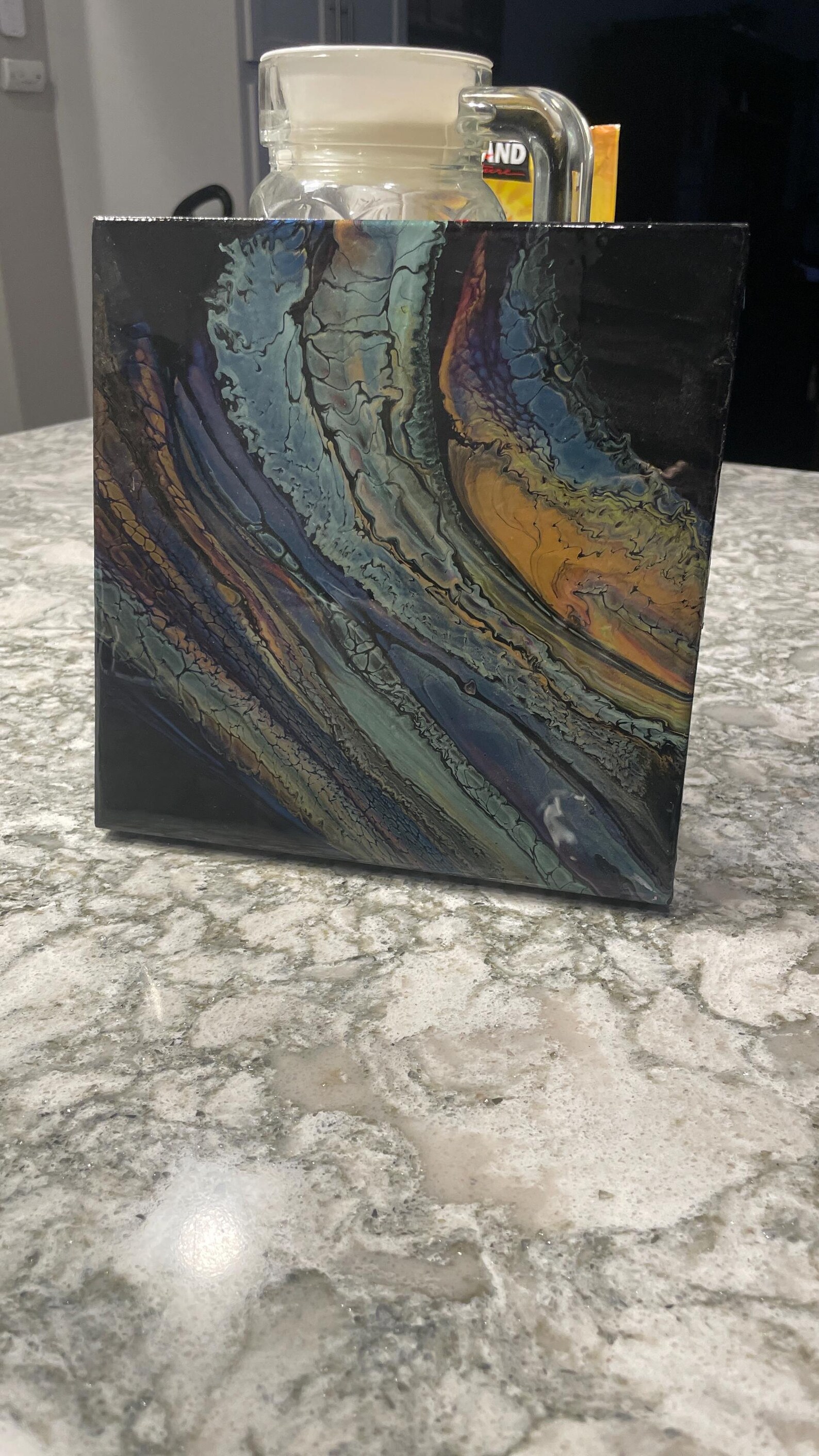 Handmade Abstract Art on Wood | Multi-purpose Centerpiece, Modern Home ...