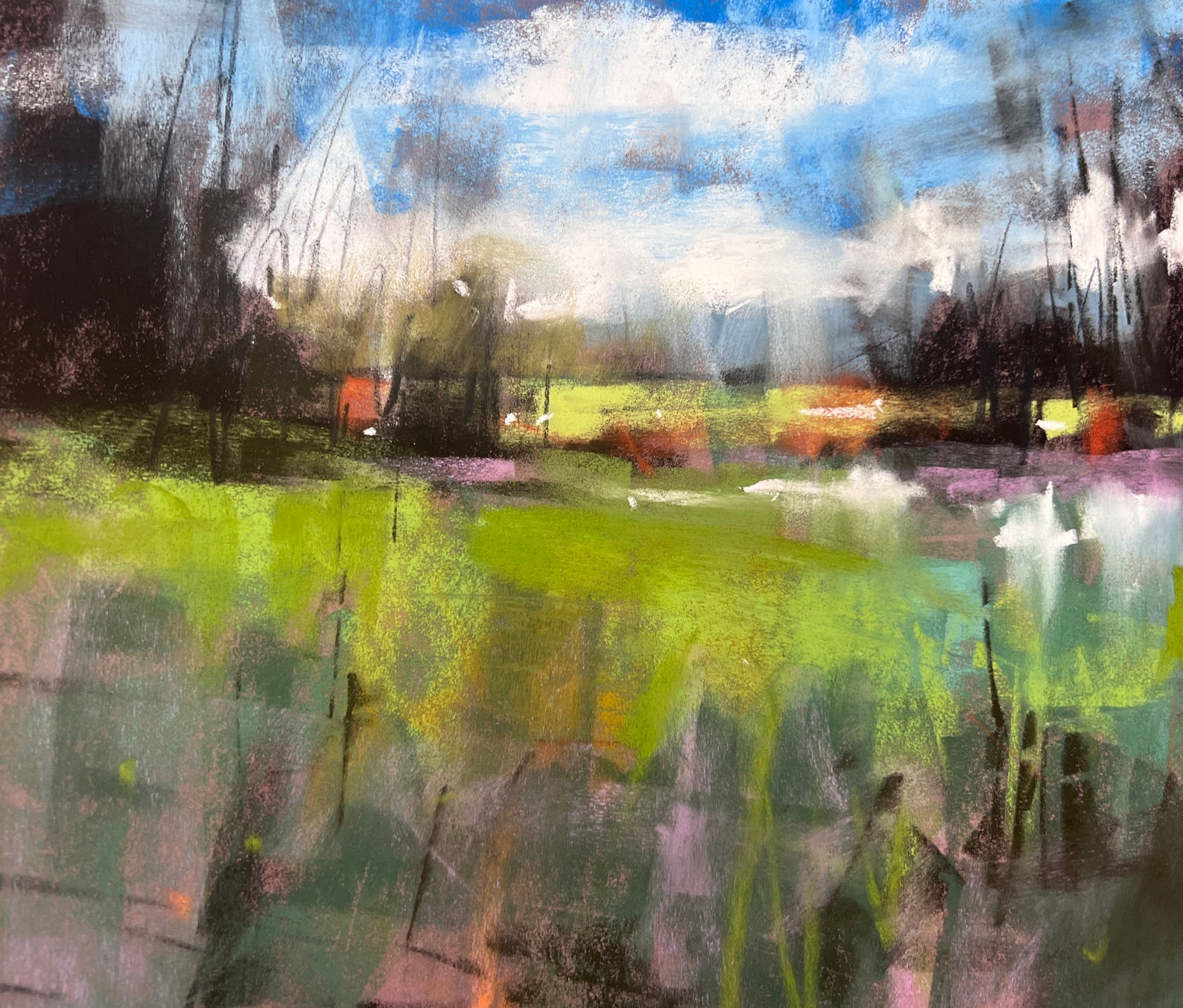 Smith Bybee Marsh Pastel Landscape Painting 8hx9w - Etsy