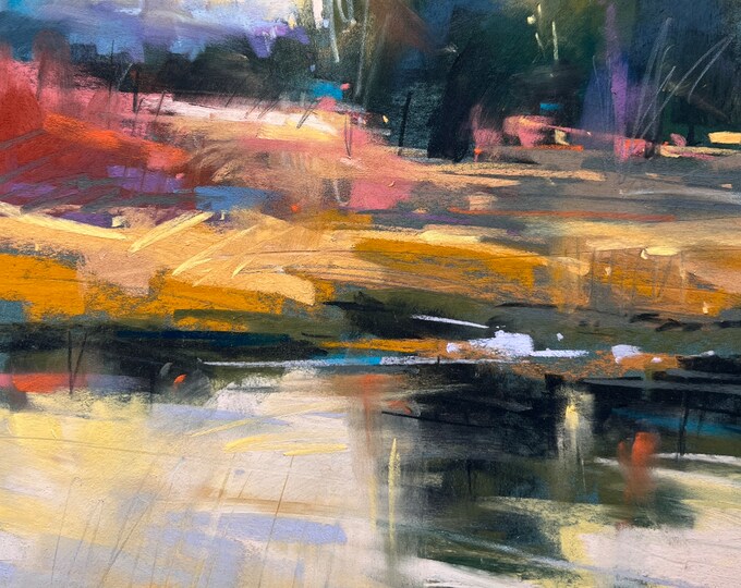 Just by Chance Pastel Landscape Painting 9x9 - Etsy