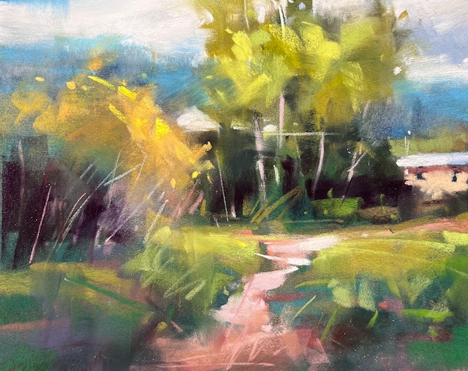 Santa Fe Path - Pastel Landscape Painting 8w"x10h" - Etsy