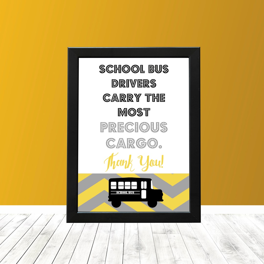 School Bus Driver Appreciation Prints or Card Design 4x6 Digital Print ...