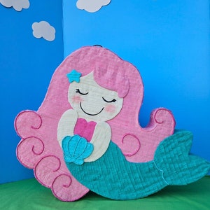 Mermaid Pinata, Personalized Handmade Pinata, Family Fun, Party Games ...