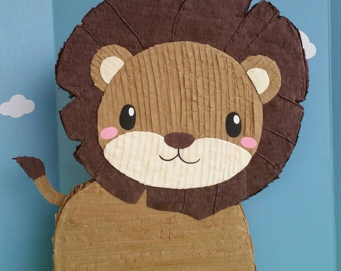 Mini Lion Pinata, Jungle Animal Safari Party, Animal Party Decorations ...