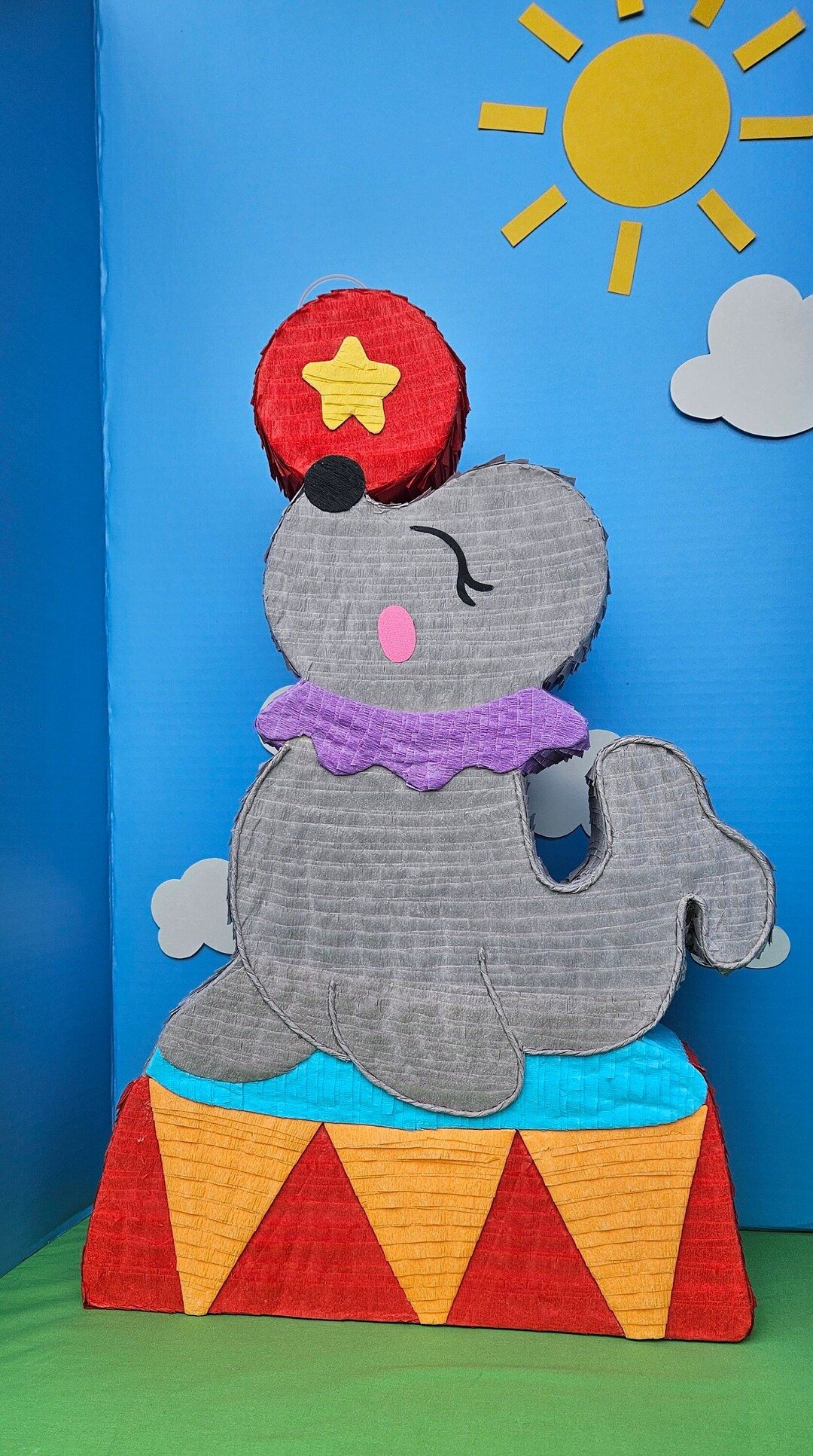 Circus Seal Pinata, Personalized Handmade Pinata, Birthday Fun, Party ...