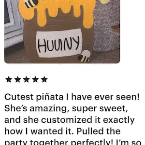Honey Pot Pinata, Personalized Handmade Pinata, Birthday Fun, Family ...
