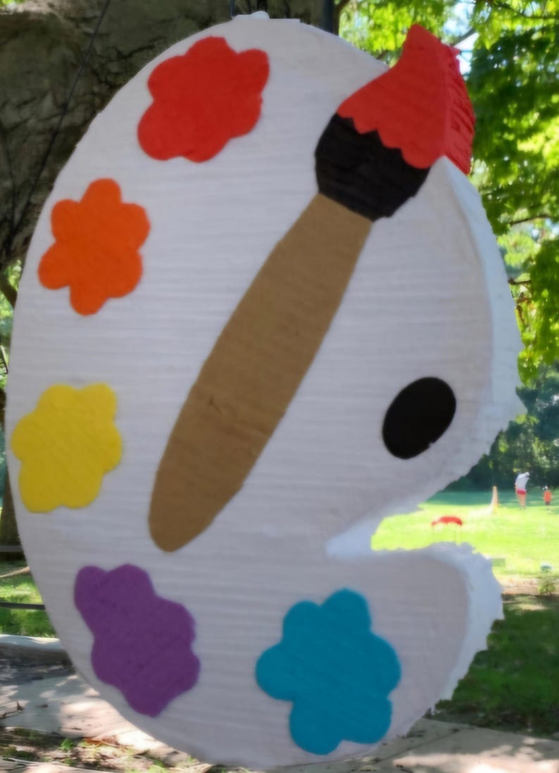 Art Palette Pinata: Handmade Painting Party Game, 24-inch - Etsy