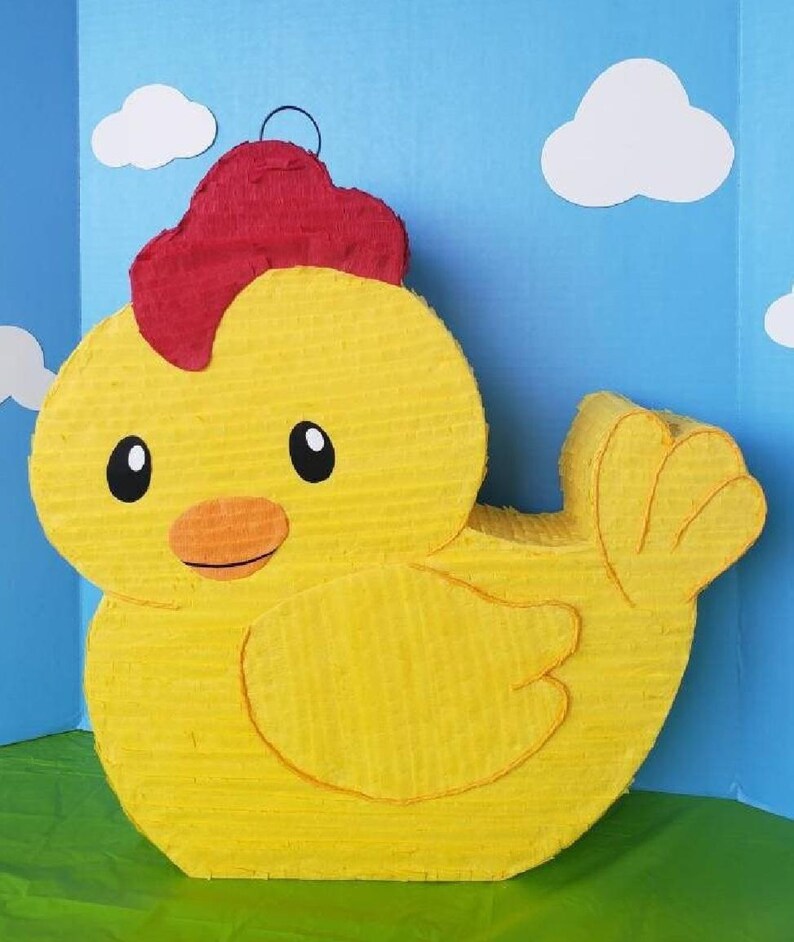Chicken Pinata, Personalized Handmade Pinata, Pollito Birthday, Party ...
