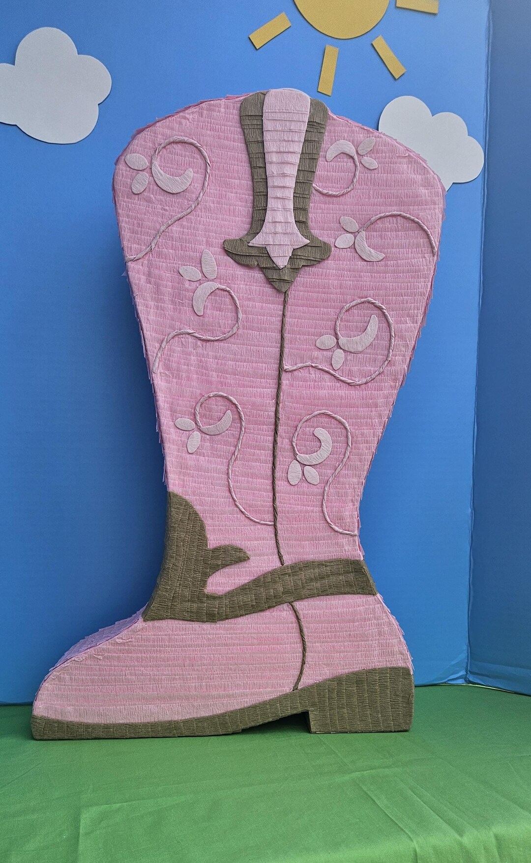 Cowboy Boot Piñata, Handmade Personalized Piñata, First Rodeo Piñata ...