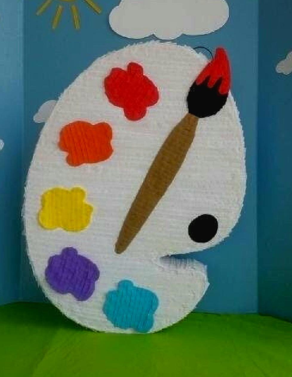 Art Palette Pinata: Handmade Painting Party Game, 24-inch - Etsy