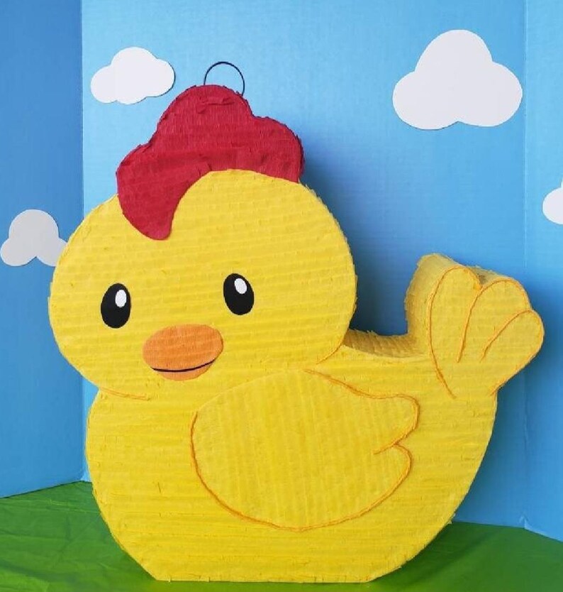 Chicken Pinata, Personalized Handmade Pinata, Pollito Birthday, Party ...