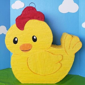 Chicken Pinata, Personalized Handmade Pinata, Pollito Birthday, Party ...