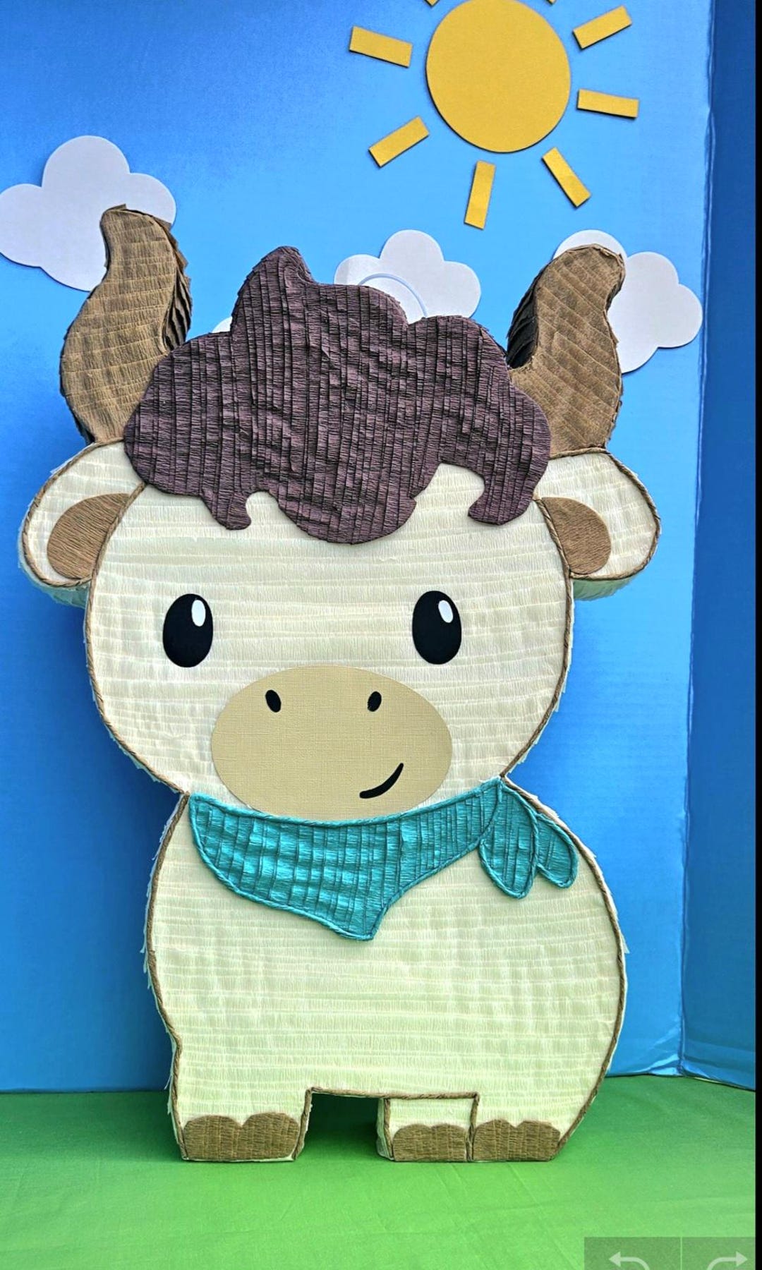 Bull Piñata, Personalized Handmade Piñata, First Rodeo Piñata, Party ...