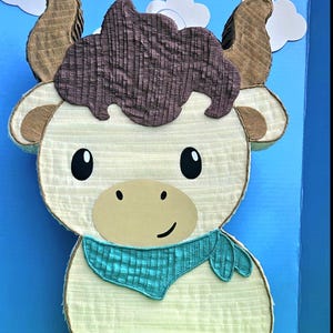 Bull Piñata, Personalized Handmade Piñata, First Rodeo Piñata, Party ...