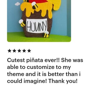 Honey Pot Pinata, Personalized Handmade Pinata, Birthday Fun, Family ...