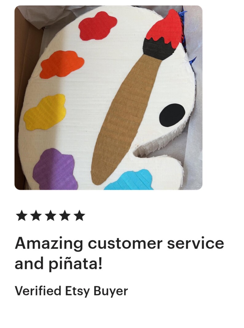 Art Palette Pinata: Handmade Painting Party Game, 24-inch - Etsy