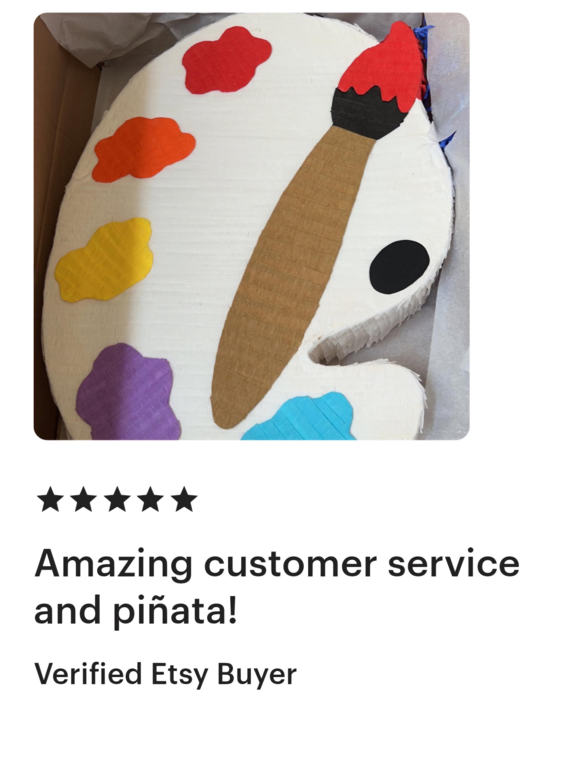 Art Palette Pinata: Handmade Painting Party Game, 24-inch - Etsy