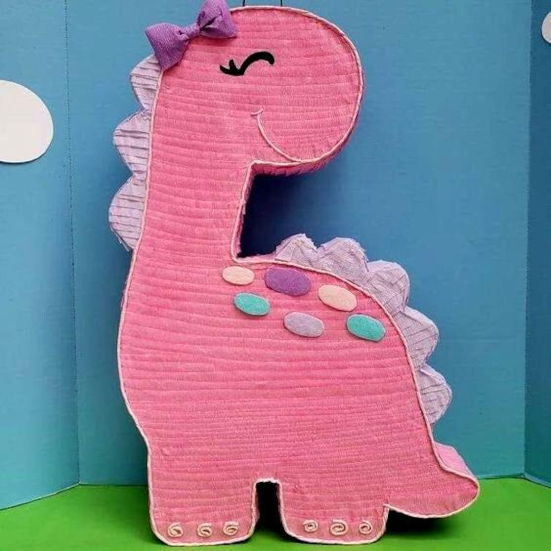 Personalized Dinosaur Pinata: Handmade Party Game, Kid Celebration - Etsy