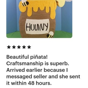 Honey Pot Pinata, Personalized Handmade Pinata, Birthday Fun, Family ...