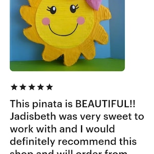 Sunshine Pinata, Personalized Handmade Pinata, Party Game, Family Fun ...